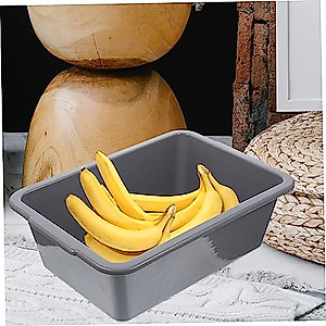 BUGUUYO Plastic Organizer Box Car Storage Box White Plastic Storage Bins Utility Tote Bus Tub Restaurants Plastic Tub Restaurant Bus Tub Storage Basket Sink Wash Basin Household Grey Pan
