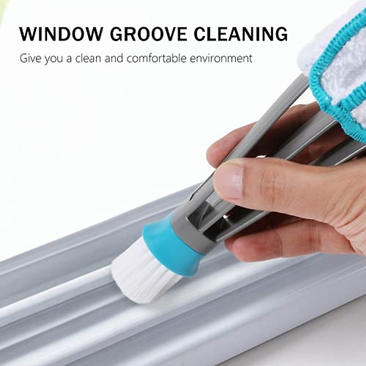 SetSail Blind Duster, Window Blind Cleaner Duster Brush with 4 Microfiber Sleeves Blind Cleaning Tools for Vertical Blinds Air Conditioner Jalousie Dust Ceiling Fans Car Vents Jalousie Dust Collector…