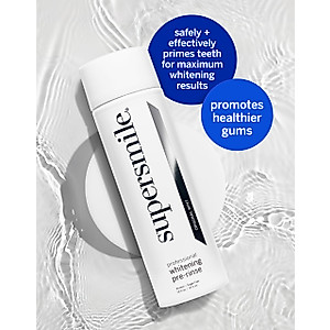 Supersmile Whitening Pre-Rinse - Clinically Formulated Pre-Brush Dental Mouthwash, Cleans and Whitens Teeth in Hard-to-Reach Places - Fresh Breath - Anti-Germicidal - Alcohol-Free (16 Fl Oz)