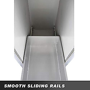 EBUY Outdoor Kitchen Trash Drawer 13.6Wx26H Inch with Pull-Out Tray and Handle Stainless Steel BBQ Trash Drawer with Sliding Rails for Outdoor Kitchen BBQ Island