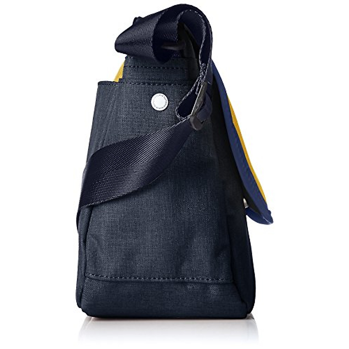 anello(アネロ) Flap Mini Shoulder Bag, Navy/Yellow