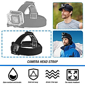 Accessories Kit for Insta360 One X3 X2 X RS R GO 2, Head Strap Mount + Chest Mount Harness + Backpack Clip Holder + 360°Rotating Wrist Strap Compatible for GoPro Hero 11 10 9 8 7