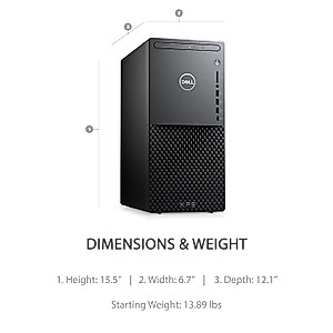 Dell 2022 Newest XPS 8940 Desktop PC, Intel Core i7-11700, GeForce RTX 3060 Ti, 32GB PCIe RAM, 1TB SSD + 1TB HDD, DP, HDMI, Killer Wi-Fi 6, Wired Keyboard&Mouse, Windows 11 Home, Black