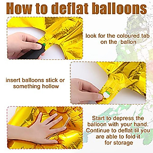 6 Packs Gold Champion Foil Balloons Championship Mylar Trophy Balloon The First Prize Sport Balloons Basketball Soccer Football Anniversary Birthday Games Party Decorations