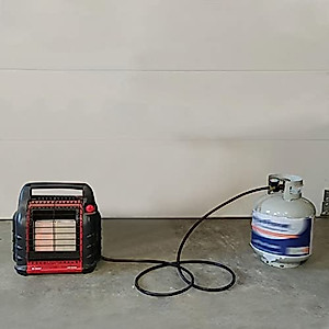 ATKKE Propane Hose Adapter 1lb to 20lb with Gauge, 4FT Propane Tank Grill Adapter Converter for Weber Q Grill, Mr. Heat Propane Heat, Blackstone 17/22‘’ Griddle, Coleman Camping Stove and More