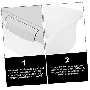 Hemoton Clothes Box Storage Box with Lid Storage Bins with Lids Storage Containers Plastic Bins Storage Bins for Shelves Plastic Containers with Plastic Storage Bins Frosted Pp Clothing