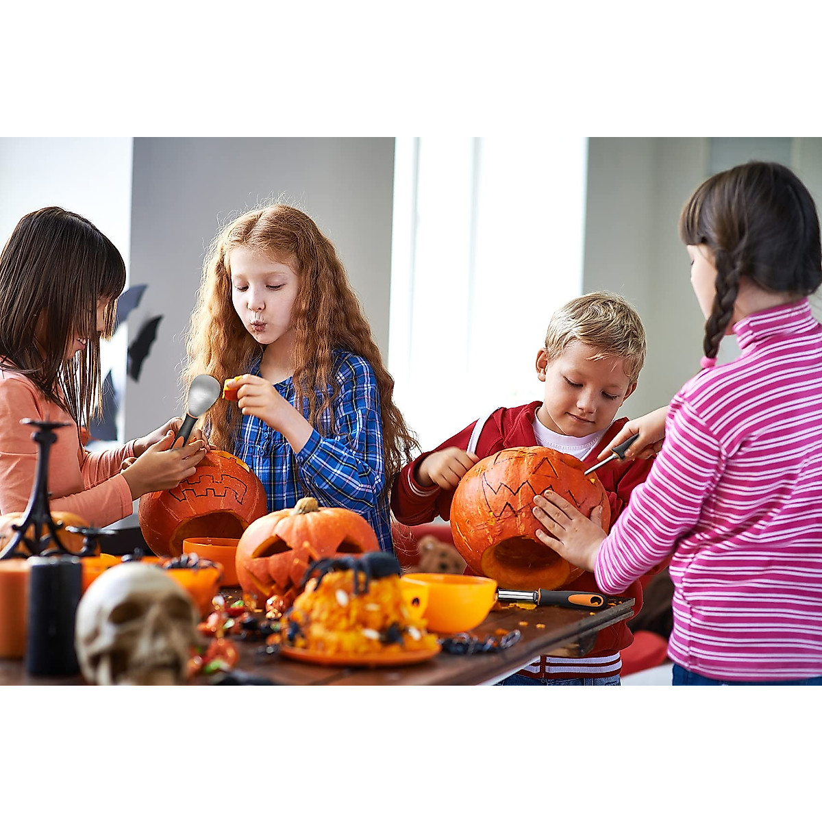 Halloween Pumpkin Carving Tools Kit - 11 PCS Professional Heavy Duty Stainless Steel Pumpkin Carving Tools with Carrying Case for Kids Adults Sculpting Jack-O-Lanterns