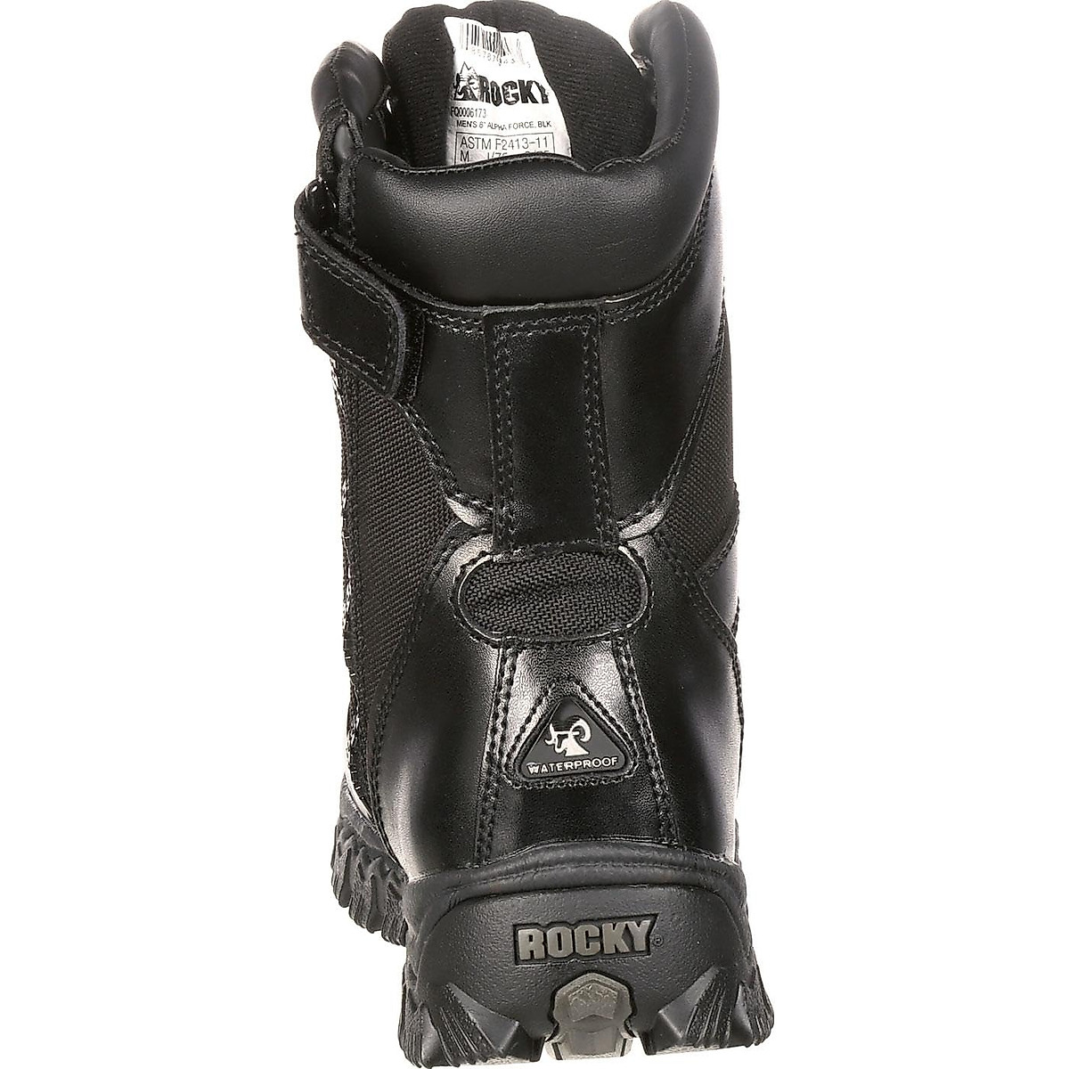 ROCKY Alpha Force Zipper Waterproof Public Service Boot, Black, Size 15(WI)