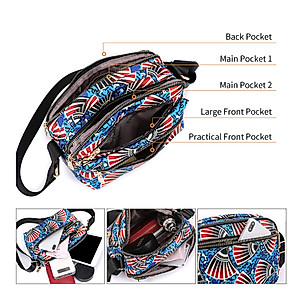 NOTAG Small Crossbody Bags Nylon Travel Shoulder Handbags Women Messenger Purses Pocketbooks (Yellow)