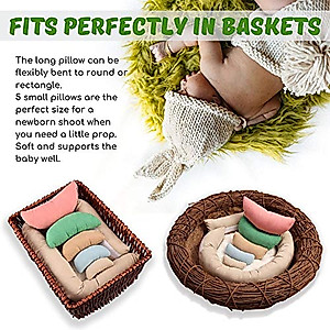 Newborn Photography Props, Ultra-Soft Baby Donut Posing Pillows, Professional Baby Photo Props Set Fits 0-6 Months Baby,Pack of 6, Multicolor