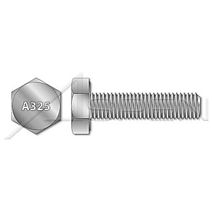 (375 pcs) 7/8"-9 X 2", Heavy Structural Hex Bolts, Full Thread, ASTM A325 Type 1, Steel, Hot Dip Galvanized, Made in U.S.A.