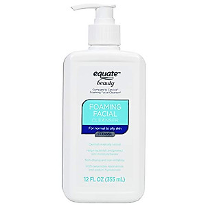 Equate Beauty Foaming Facial Cleanser, Normal to Oily Skin, 12 fl oz