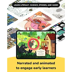 Peekabook Starter Kit, Educational Toy for iPad, Interactive Human Body Book, Learning Toy, Educational Game ABC Learning Toddler STEM Toy Read Along Book Search and Find it Travel Activity RED