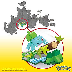 Mega Pokémon Building Toys Set, Bulbasaur’s Forest Fun with 82 Pieces, 1 Poseable Character, for Kids