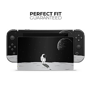 Design Skinz - Compatible with Nintendo Switch OLED Console Bundle - Skin Decal Protective Scratch-Resistant Removable Vinyl Wrap Cover - Cute Cartoon Astronaut in Space V1