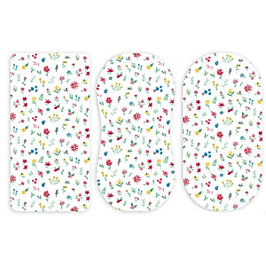 Bassinet Sheet Floral Premium Organic Cotton, Cradle and Bassinet Mattress Sheets, Breathable and Super Soft Standard Fitted Sheet for Oval, Hourglass, and Rectangle Mattresses (Bassinet)