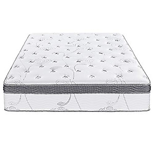 PrimaSleep Memory Foam 12 Inch Multi-Layered Hybrid Euro Box Top Spring Mattress/Non Weaving/Innerspring Full,Plush