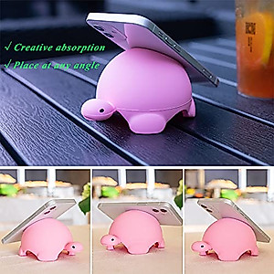 Cute Phone Stand for Desk, Soft Silicone Desktop Phone Holder iPhone Stand - Creative & Fun Design - Put from Any Angle, Animal Cell Phone Stand Suitable for All Smartphones (Pink)