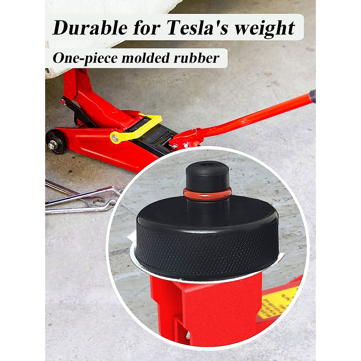 SYOAUTO Jack Pad for Tesla Model 3/Y/S/X Tesla Pucks Rubber Lifting Jack Pad 4 Packs Tesla Model Y Accessories 2024 2023 2022 2021