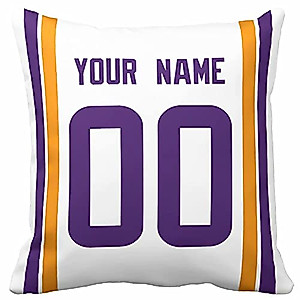 Throw Pillow 2 Packs Custom Any Name and Number for Men Youth Boy Gift
