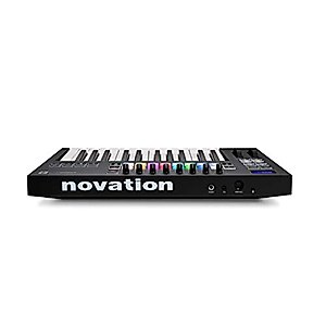 Novation Launchkey 25 MK3 USB MIDI Keyboard 25 Keys Controller with Software Pack of Ableton Live Lite and 4 GB of Loopmasters Sounds & Samples w/Mackie CR3-X Pair Studio Monitors & Instrument Cables