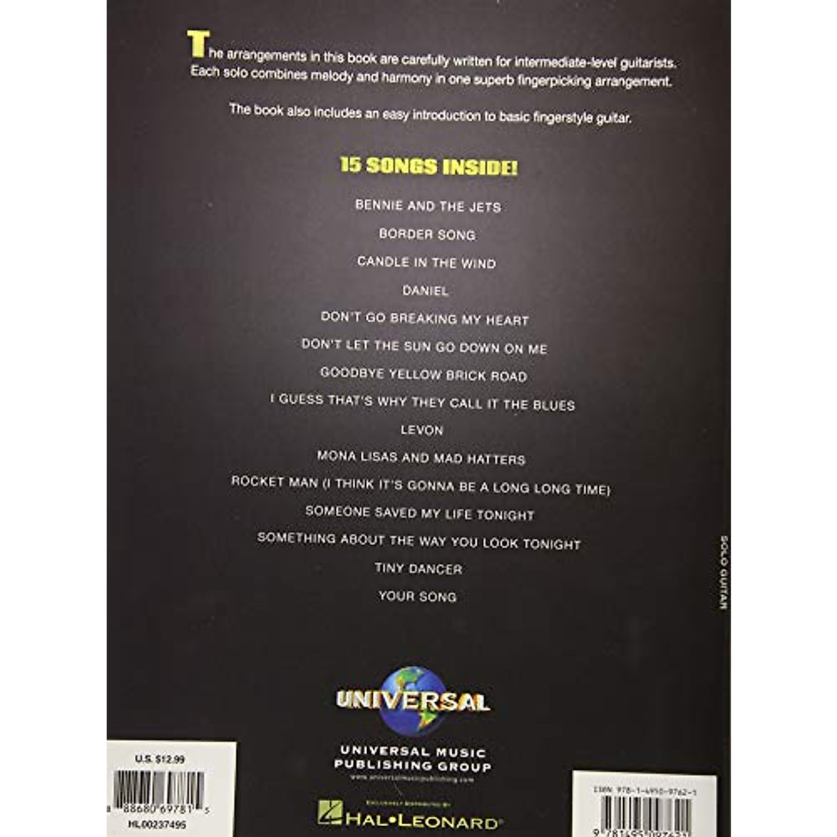 Fingerpicking Elton John: 15 Songs Arranged for Solo Guitar