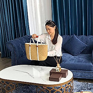 CM Comay Craft Straw Tote Bags For Women 14 in, Beach Bags For Women, Rattan Bag Oversized Beach Bag