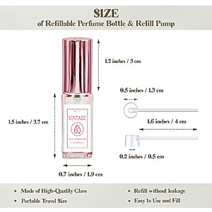 ZomefinKiu Gift for 60 Year Old Woman, 60th Birthday Jewelry Storage Box with Refillable Perfume Bottle, 60th Birthday Gift for Her, 60 & Fabulous, Women 60th Birthday, 60 Bday Gift