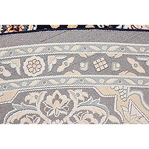 Unique Loom Narenj Collection Area Rug - Liverpool (10'Round, Navy Blue/ Beige)