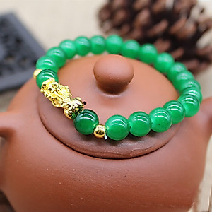 ZMANYIJEW 8 Pack Feng Shui Bracelets Pixiu Fortune Beaded Bracelet Fashion Colorful Men Women Good Luck Bracelets (8PCS, Alloy)