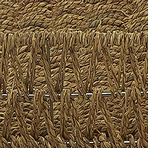 The Novogratz Metal Handmade Storage Basket with Handles, Set of 2 19", 17"W, Brown