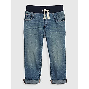 GAP Baby Boys Pull-on Slim Jeans, Medium Wash, 0-3 Months US