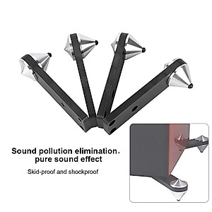 Tangxi 4PCS Speaker Shockproof Bracket, Adjustable Combined Type Audio Speaker Foot, Subwoofer Shockproof Spike Bracket for Modular Speaker, Speaker Base, Power Amplifiers