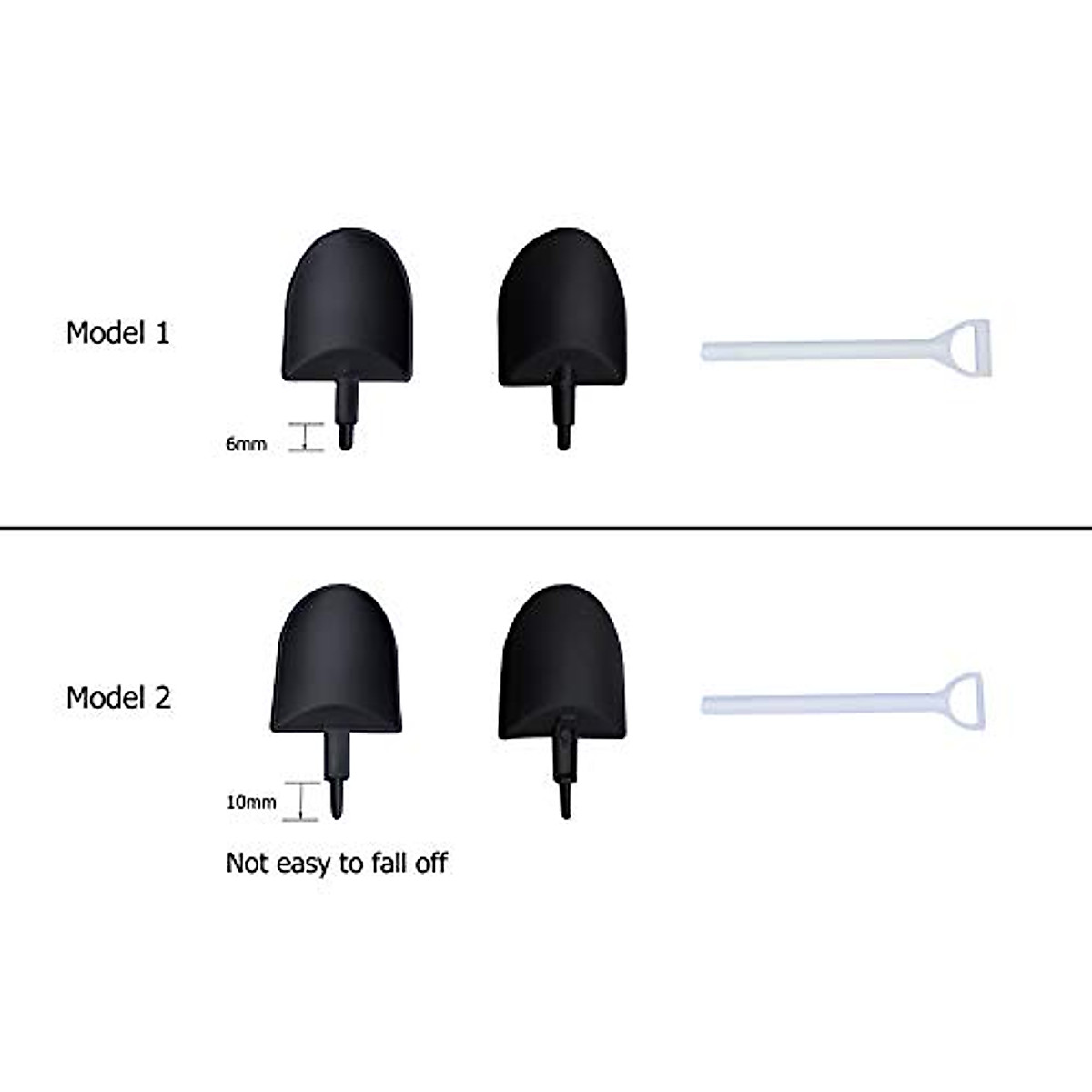 OaaXbbECco Novelty Mini Shovel Shape Spoons Cute Disposable Plastic Dessert Spoons (50 black+white model 2)