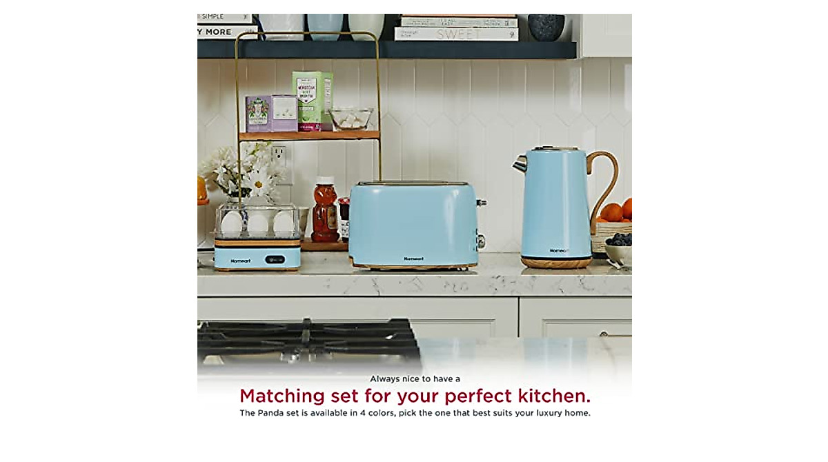 Homeart Panda Kettle & Toaster Combo in Powder Blue