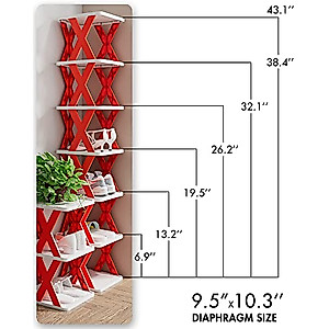 OLYGIFTS-Small Shoe Rack-Narrow Easy to Assemble Vertical Shoe Rack-Sturdy