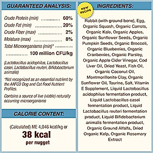 Primal Freeze Dried Cat Food Nuggets Rabbit, Complete & Balanced Scoop & Serve Healthy Grain Free Raw Cat Food, Crafted in The USA (14 oz)