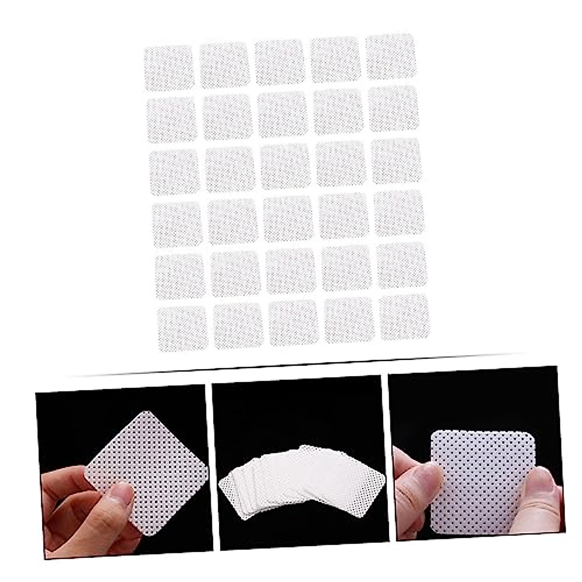 minkissy 540pcs Nail Pads Glue for Lashes Extension Nail Gel Disposable Wipes Eyelashes Extension Glue Eyelash Glue Wipers Nail Polish Remover Pads Eyelash Grafting Supply Nail Wiping Pad