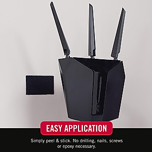 VELCRO Brand Industrial Strength Fasteners | Stick-On Adhesive | Professional Grade Heavy Duty Strength Holds up to 10 lbs on Smooth Surfaces | Indoor Outdoor Use | 4 x 2 inch Strips, 2 sets, Black