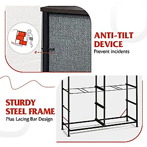 WLIVE Dresser for Bedroom with 8 Drawers, Wide Fabric Dresser for Storage and Organization, Bedroom Dresser, Chest of Drawers for Living Room, Closet, Hallway, Nursery, Dark Grey