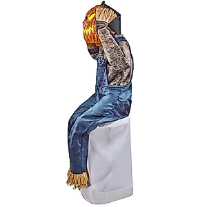 Spirit Halloween 3.6 Ft Lil Jack Carver Animatronic | Decorations | Animated | Yellow Light Up LEDs | Pop-Up Motion