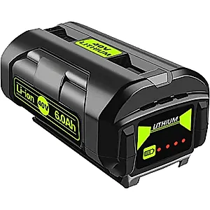 40V 6000mAh Replacement for Ryobi 40v Battery, Replacement for 6.0Ah 40v Ryobi Battery OP4015 OP4026 OP40201 OP40261 OP4030 OP4040 OP40401 OP4050 OP40501 OP40601 Fit for All Ryobi 40V HP Series Tools
