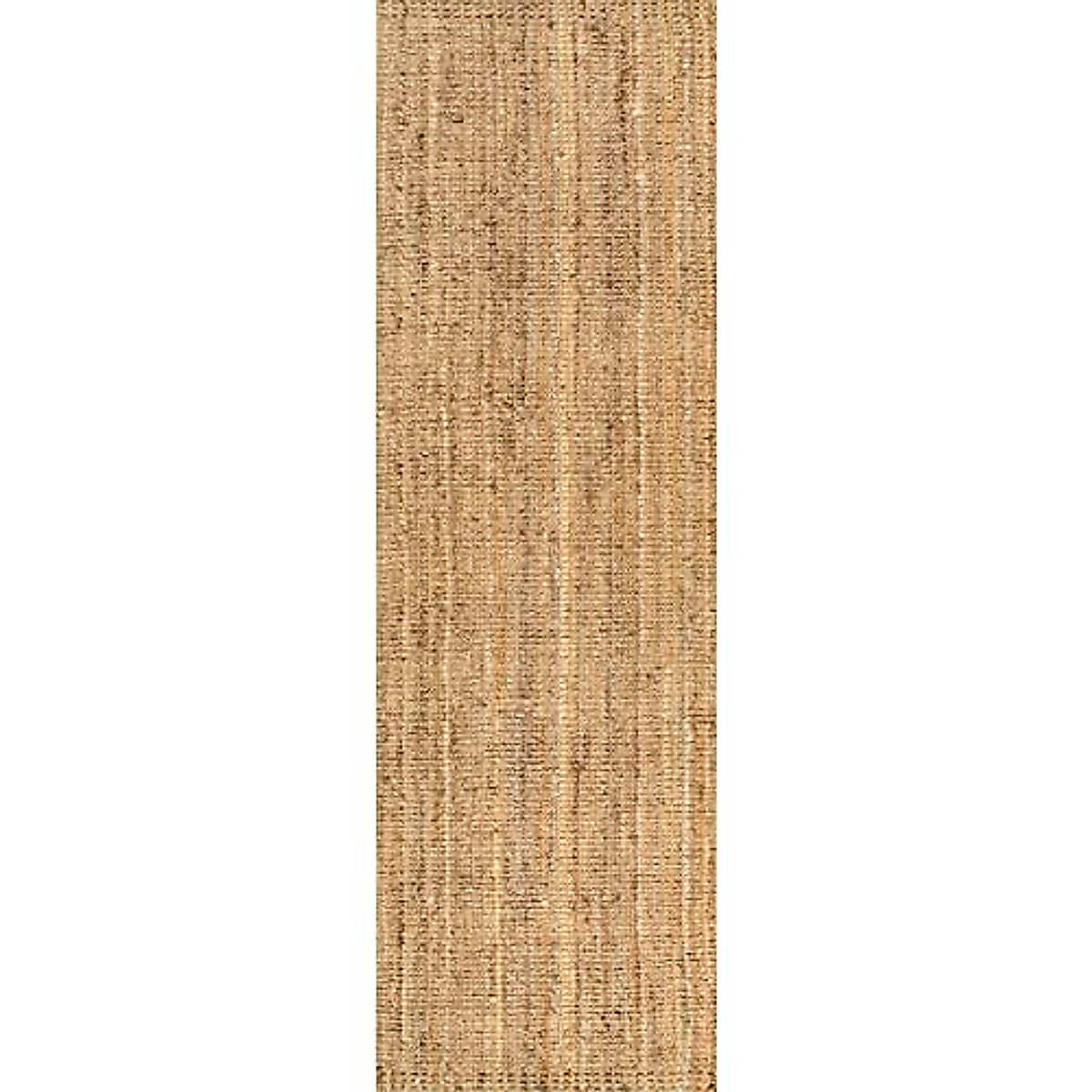 nuLOOM Ashli Handwoven Solid Jute Runner Rug, 2' 6" x 10', Natural