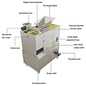 TECHTONGDA Electric Dough Divider Commercial Quantitative Dough Cutter 70-300g Stainless Steel Compact Dough Ball Maker 2500W 110V