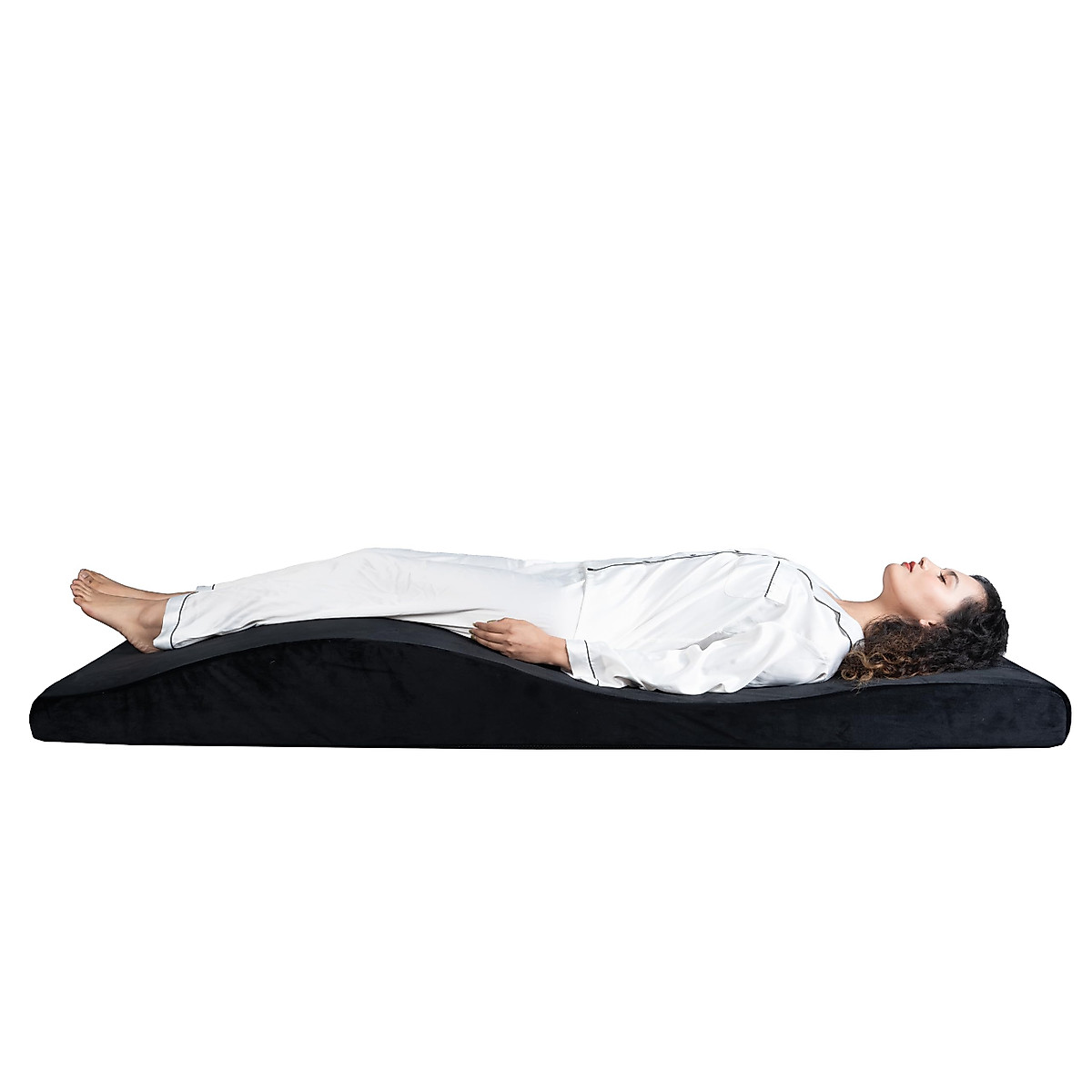 ENDELLE Lash Bed Foam Topper,Curvy Massage Table Cushion for Salon, Ergonomic Massage Bed Topper with Removable Cover-23(58cm)