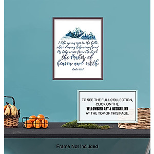 Religious Wall Decor - Inspirational Christian Gifts for Men - Psalms Bible Verse Wall Decor - Scripture Wall Art - Spiritual Gifts for Men - Faith Wall Decor - God Wall Art - Christian Wall Decor