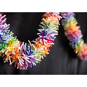 TCDesignerProducts Metallic Rainbow Twist Garland - 4 Inches x 25 Feet Long