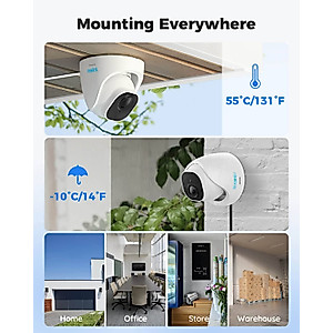 Reolink 5MP PoE Security Camera System Bundle, 8pcs 5MP Smart Human Vehicle Detection PoE Cameras, Dome IP Cameras, an 8CH NVR Pre-Installed with 2TB HDD(Include 4 x 18M Cat5 Cable)