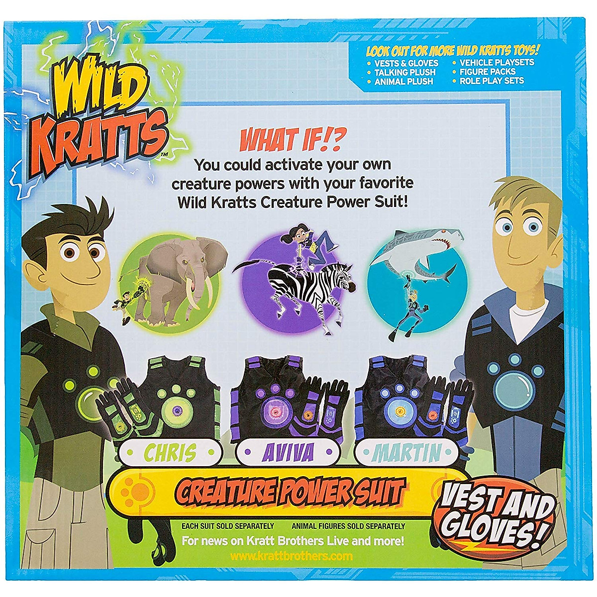 Wild Kratts Creature Power Suit Martin (Large 6-8X) Includes Vest, Gloves & 2 Power Discs for Halloween Costume, Pretend Play & Dress Up -Officially Licensed Toys for Children- Gift for Kids Boy Girl