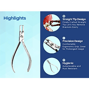 ARTMAN INSTRUMENTS Braces Removal Tool Orthodontic Bracket Removing Pliers Medical Grade Stainless Steel, Autoclavable, Easy Braces Removing Tool